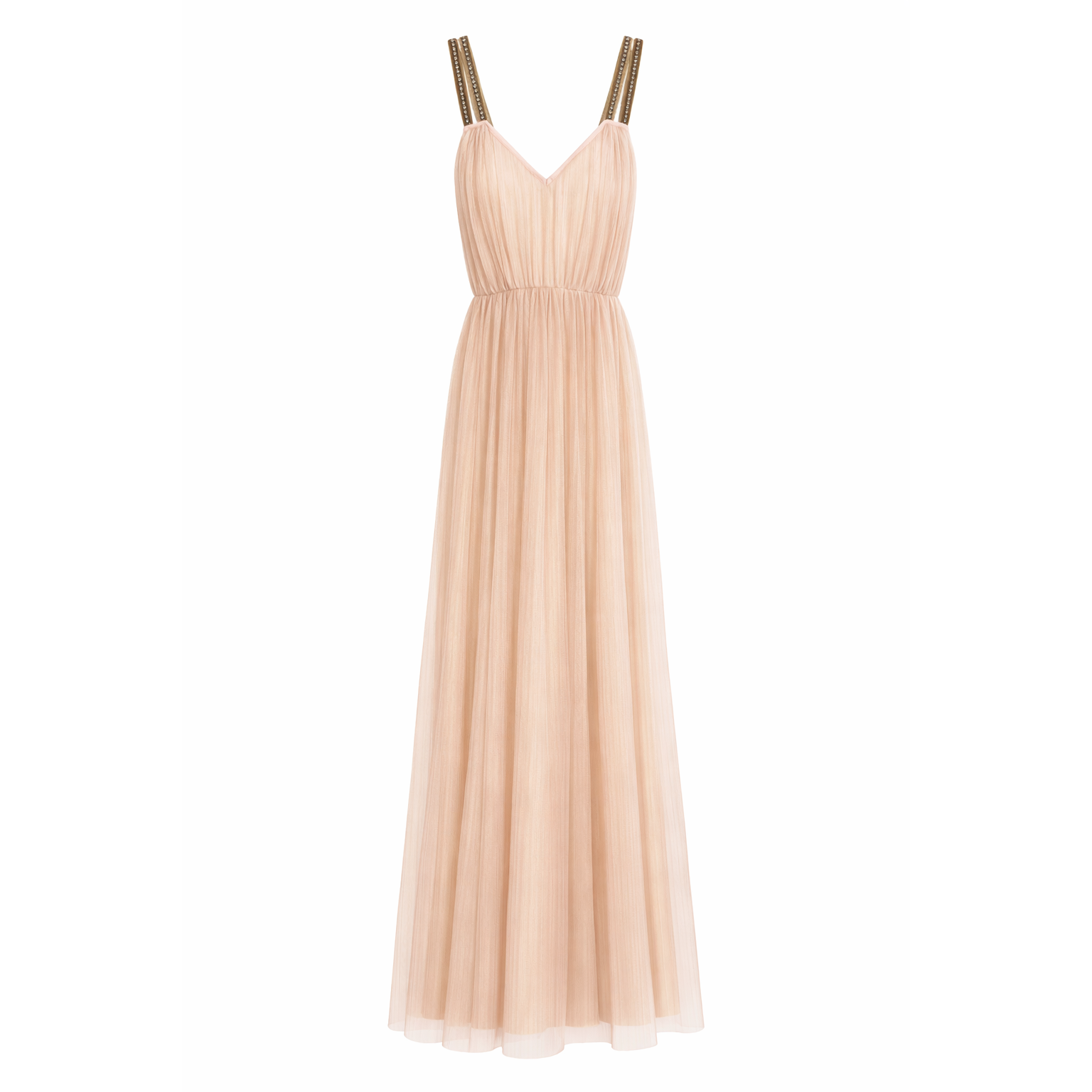 Silk Tulle Gown With Crystals – SemSem