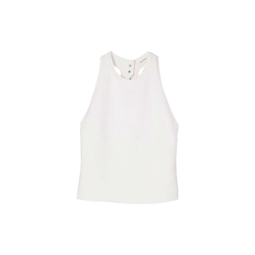 Italian Crepe Racer Back Top - Cream – SemSem